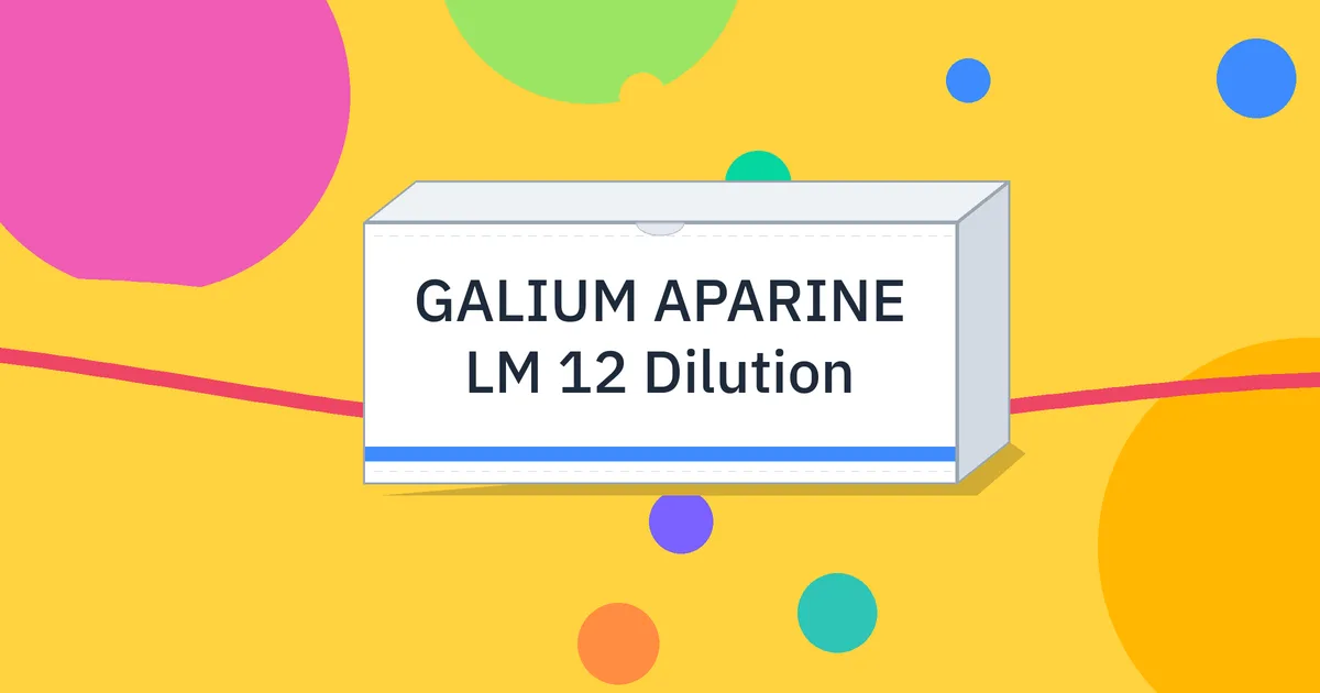 Symbolbild: Packung mit der Aufschrift GALIUM APARINE LM 12 Dilution (PZN 13497120) – Verfügbarkeit und Bezug in Apotheken in Frankfurt am Main
