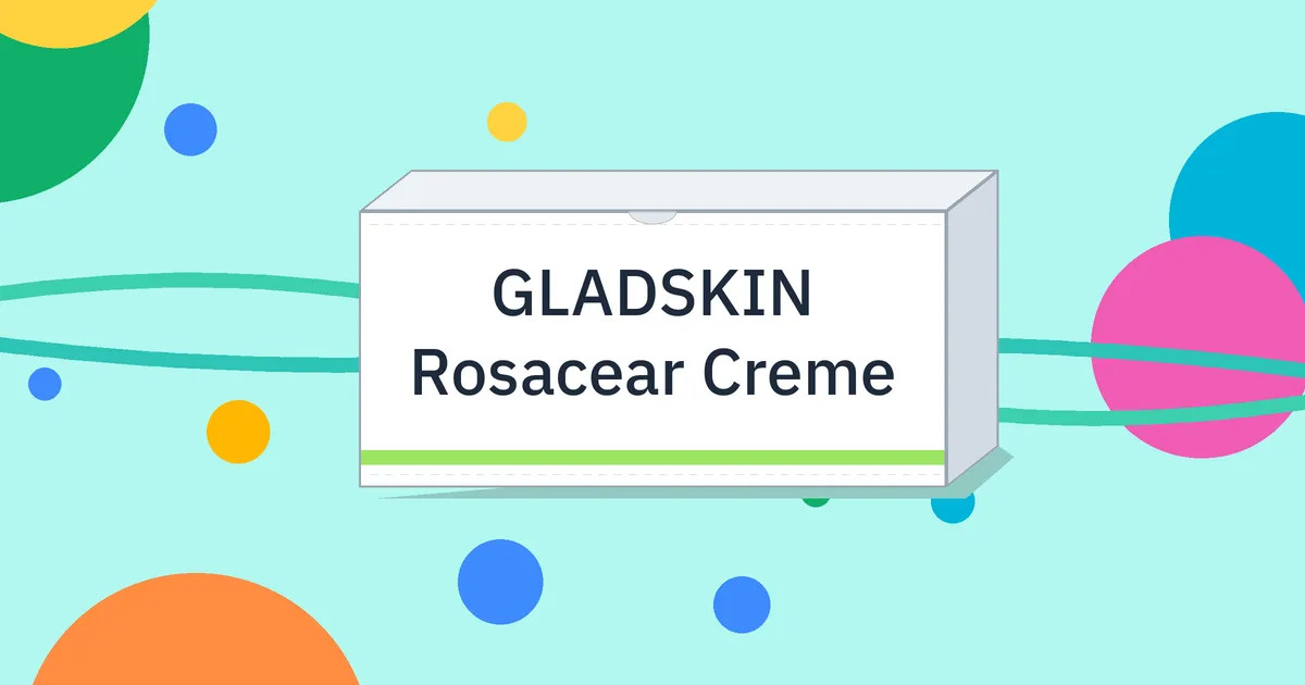Symbolbild: Packung mit der Aufschrift GLADSKIN Rosacear Creme (PZN 18256421) – Verfügbarkeit und Bezug in Apotheken in Frankfurt am Main