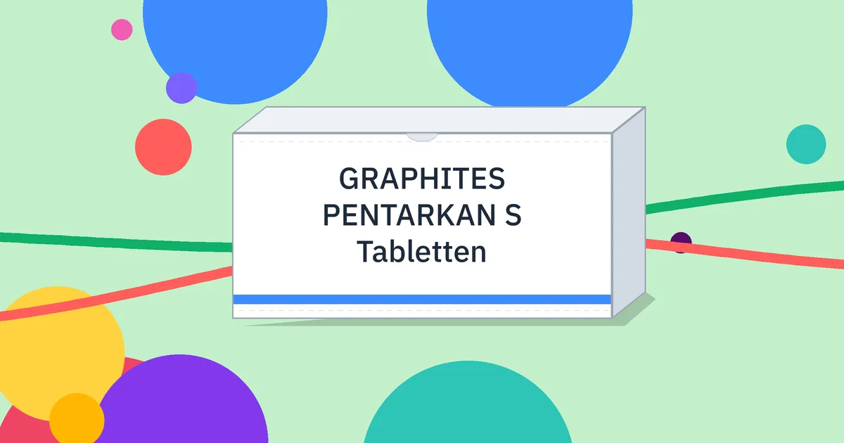 Symbolbild: Packung mit der Aufschrift GRAPHITES PENTARKAN S Tabletten (PZN 04780153) – Verfügbarkeit und Bezug in Apotheken in Frankfurt am Main