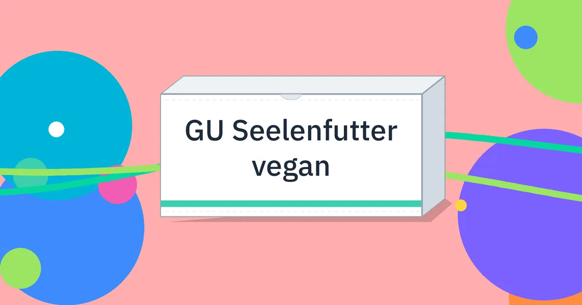 Symbolbild: Packung mit der Aufschrift GU Seelenfutter vegan (PZN 17538057) – Verfügbarkeit und Bezug in Apotheken in Frankfurt am Main