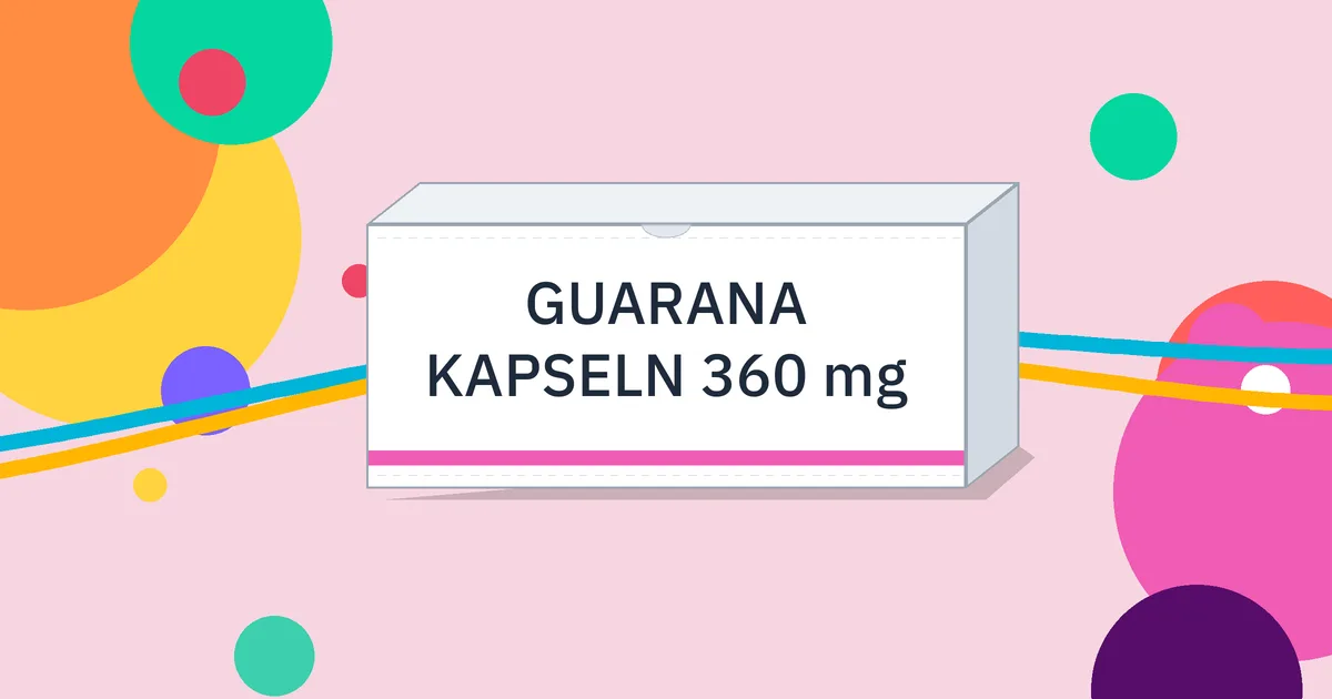Symbolbild: Packung mit der Aufschrift GUARANA KAPSELN 360 mg (PZN 12542539) – Verfügbarkeit und Bezug in Apotheken in Frankfurt am Main