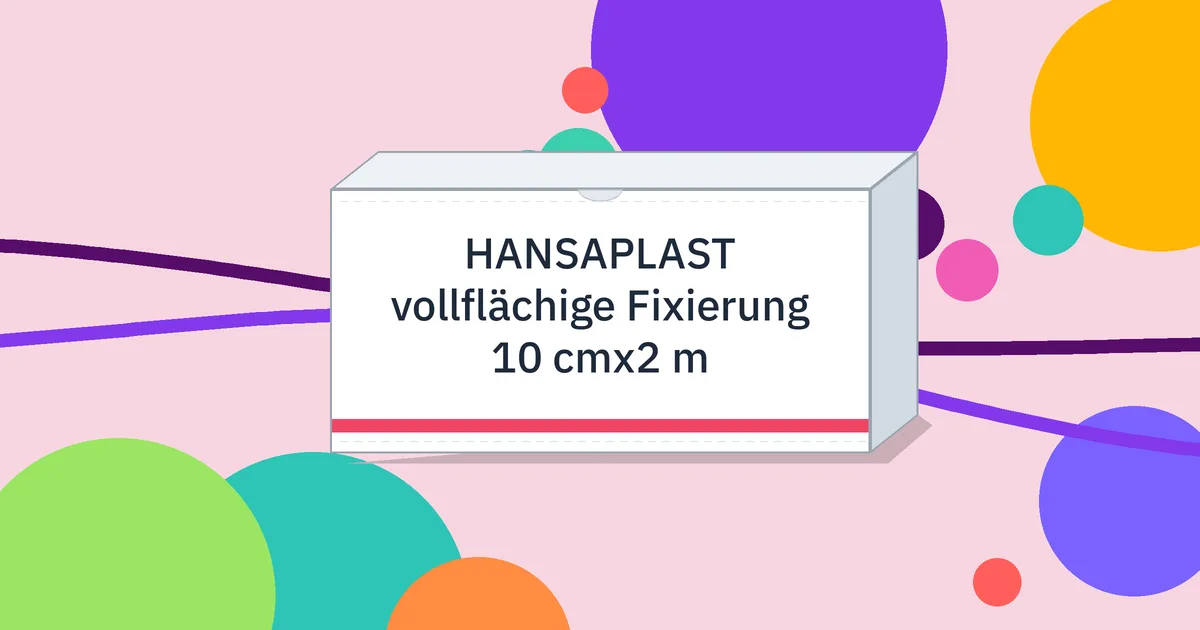 Symbolbild: Packung mit der Aufschrift HANSAPLAST vollflächige Fixierung 10 cmx2 m (PZN 12653291) – Verfügbarkeit und Bezug in Apotheken in Frankfurt am Main