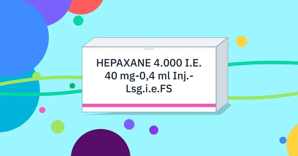 Symbolbild: Packung mit der Aufschrift HEPAXANE 4.000 I.E. 40 mg-0,4 ml Inj.-Lsg.i.e.FS (PZN 19875942) – Verfügbarkeit und Bezug in Apotheken in Frankfurt am Main