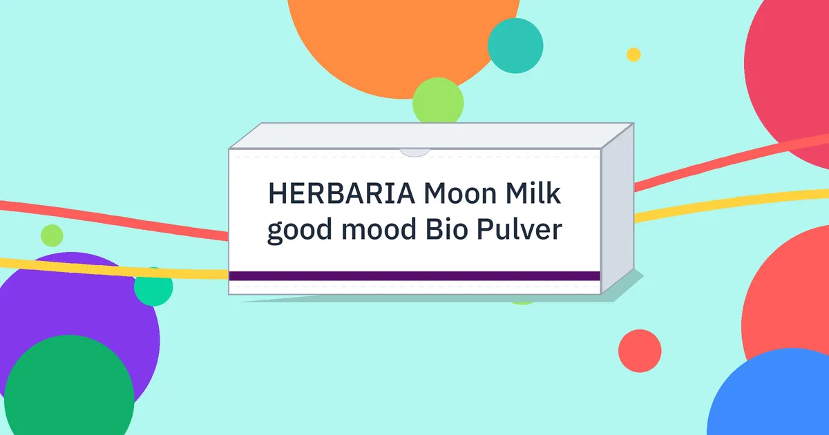 Symbolbild: Packung mit der Aufschrift HERBARIA Moon Milk good mood Bio Pulver (PZN 16821319) – Verfügbarkeit und Bezug in Apotheken in Frankfurt am Main