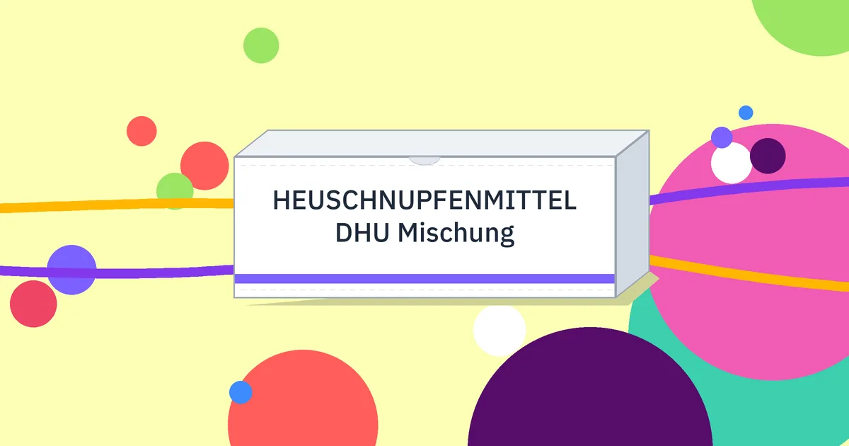 Symbolbild: Packung mit der Aufschrift HEUSCHNUPFENMITTEL DHU Mischung (PZN 02096458) – Verfügbarkeit und Bezug in Apotheken in Frankfurt am Main