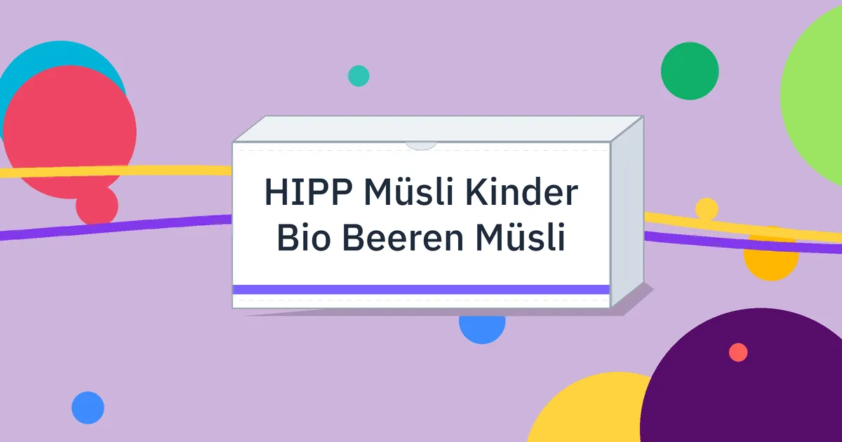 Symbolbild: Packung mit der Aufschrift HIPP Müsli Kinder Bio Beeren Müsli (PZN 03085758) – Verfügbarkeit und Bezug in Apotheken in Frankfurt am Main