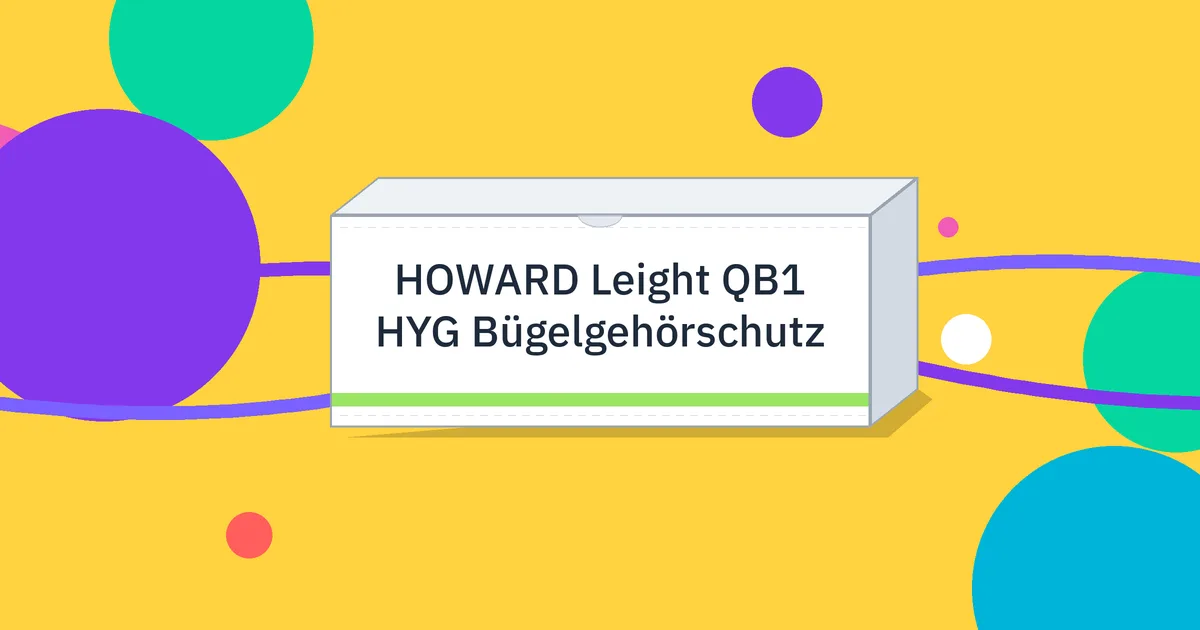 Symbolbild: Packung mit der Aufschrift HOWARD Leight QB1 HYG Bügelgehörschutz (PZN 01062210) – Verfügbarkeit und Bezug in Apotheken in Frankfurt am Main