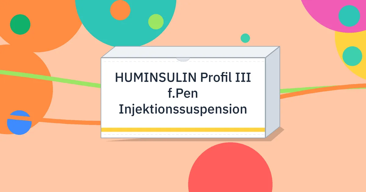 Symbolbild: Packung mit der Aufschrift HUMINSULIN Profil III f.Pen Injektionssuspension (PZN 12546980) – Verfügbarkeit und Bezug in Apotheken in Frankfurt am Main