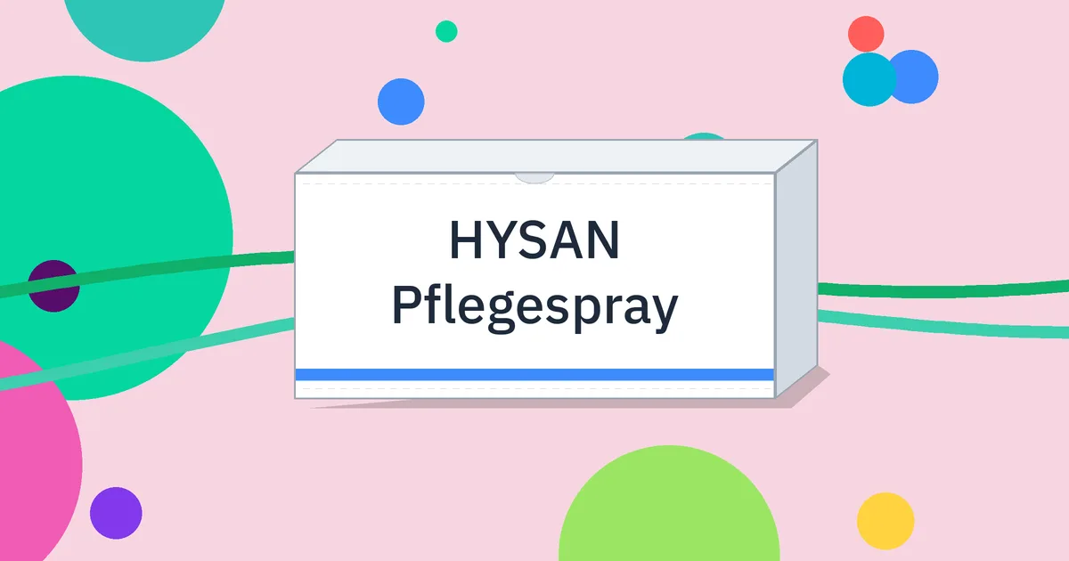 Symbolbild: Packung mit der Aufschrift HYSAN Pflegespray (PZN 13946948) – Verfügbarkeit und Bezug in Apotheken in Frankfurt am Main