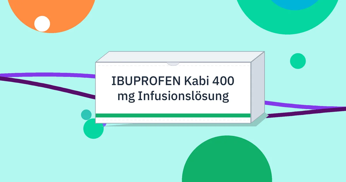 Symbolbild: Packung mit der Aufschrift IBUPROFEN Kabi 400 mg Infusionslösung (PZN 16879773) – Verfügbarkeit und Bezug in Apotheken in Frankfurt am Main