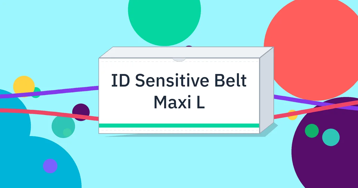 Symbolbild: Packung mit der Aufschrift ID Sensitive Belt Maxi L (PZN 19893041) – Verfügbarkeit und Bezug in Apotheken in Frankfurt am Main