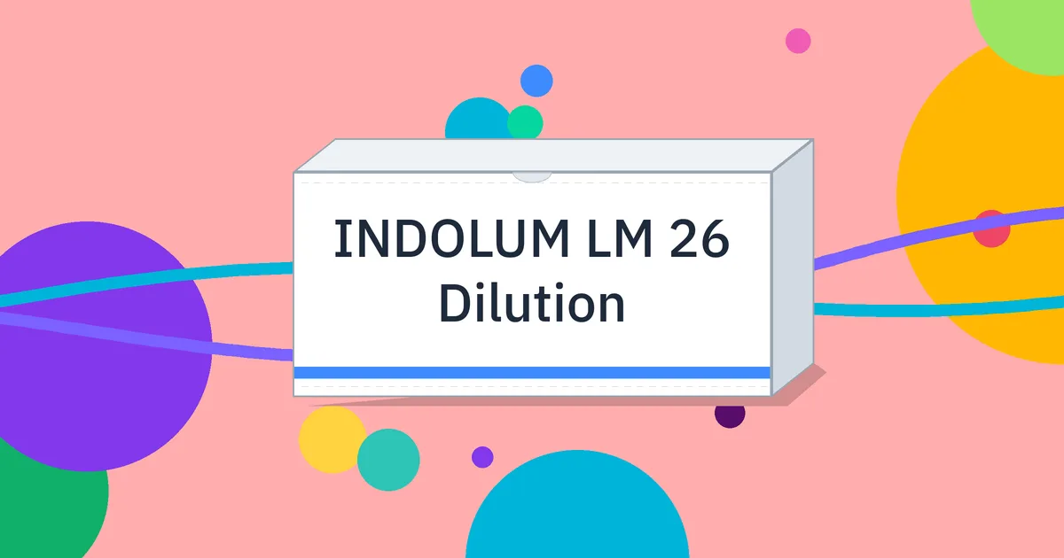Symbolbild: Packung mit der Aufschrift INDOLUM LM 26 Dilution (PZN 13560166) – Verfügbarkeit und Bezug in Apotheken in Frankfurt am Main