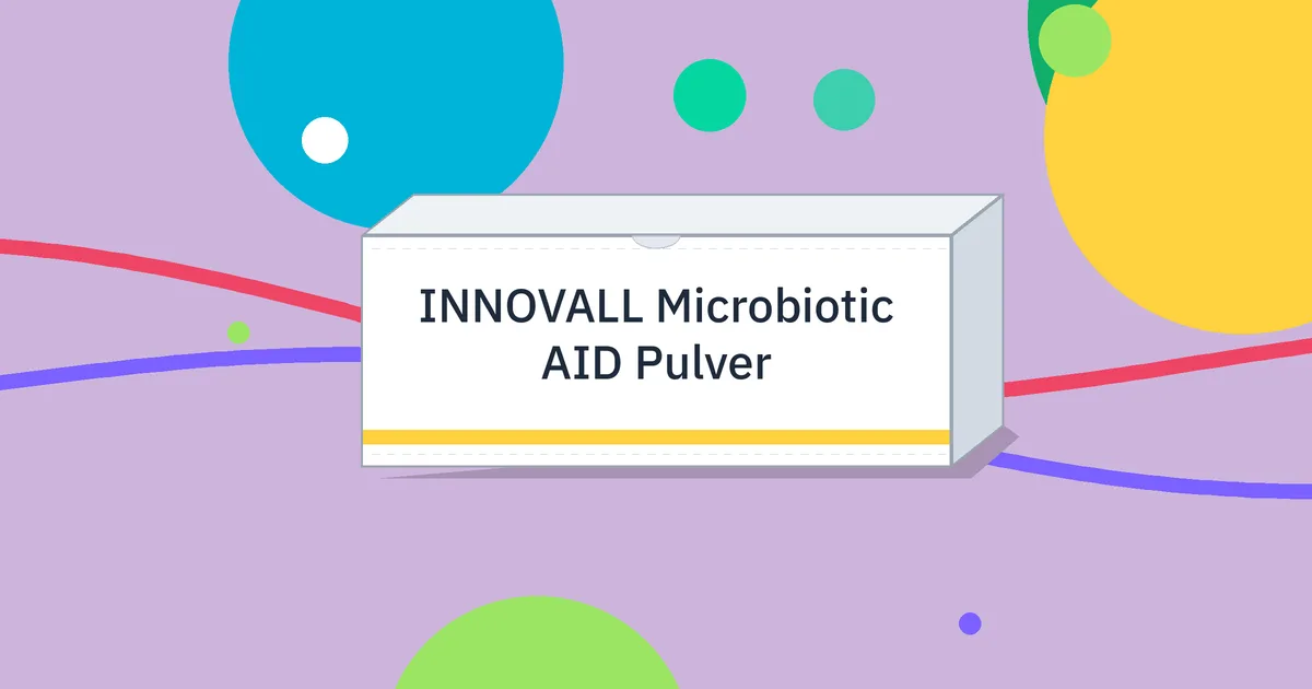 Symbolbild: Packung mit der Aufschrift INNOVALL Microbiotic AID Pulver (PZN 15308525) – Verfügbarkeit und Bezug in Apotheken in Frankfurt am Main