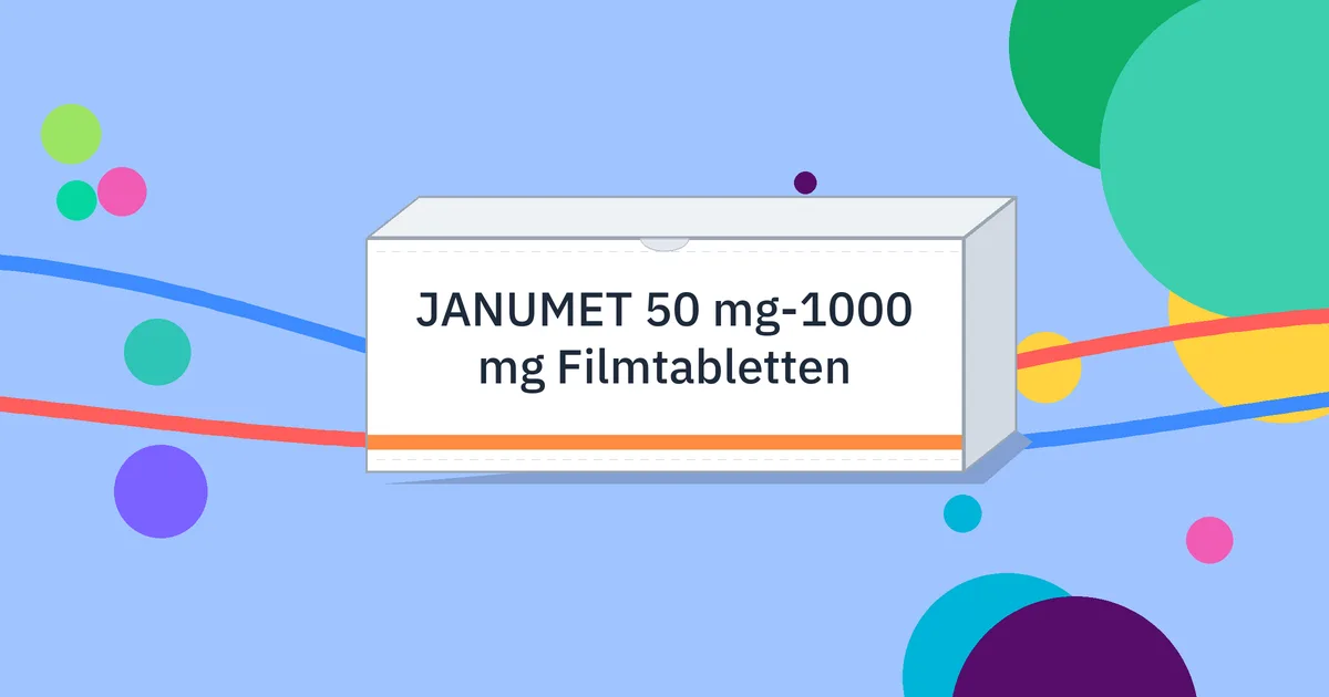 Symbolbild: Packung mit der Aufschrift JANUMET 50 mg-1000 mg Filmtabletten (PZN 03716288) – Verfügbarkeit und Bezug in Apotheken in Frankfurt am Main