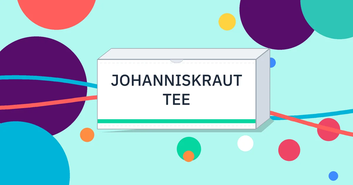 Symbolbild: Packung mit der Aufschrift JOHANNISKRAUT TEE (PZN 05381892) – Verfügbarkeit und Bezug in Apotheken in Frankfurt am Main