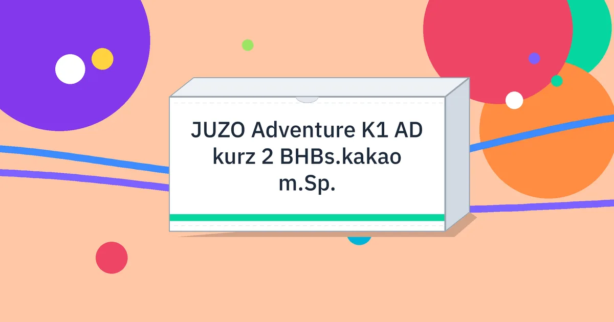 Symbolbild: Packung mit der Aufschrift JUZO Adventure K1 AD kurz 2 BHBs.kakao m.Sp. (PZN 15496366) – Verfügbarkeit und Bezug in Apotheken in Frankfurt am Main