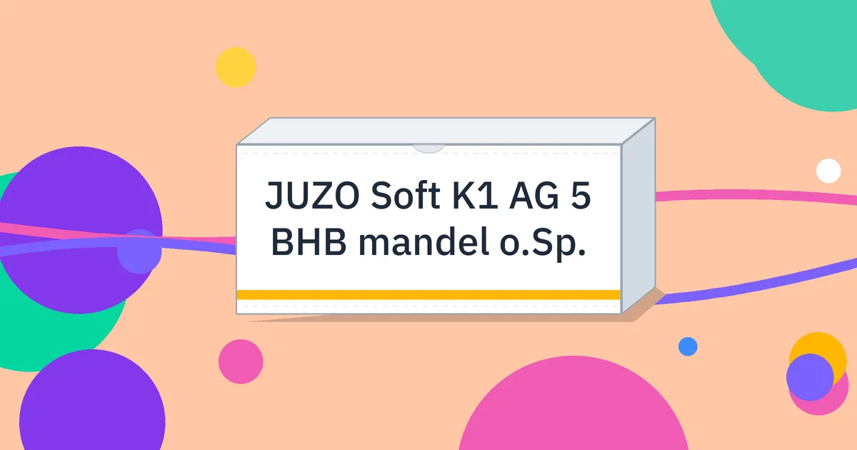 Symbolbild: Packung mit der Aufschrift JUZO Soft K1 AG 5 BHB mandel o.Sp. (PZN 14821723) – Verfügbarkeit und Bezug in Apotheken in Frankfurt am Main