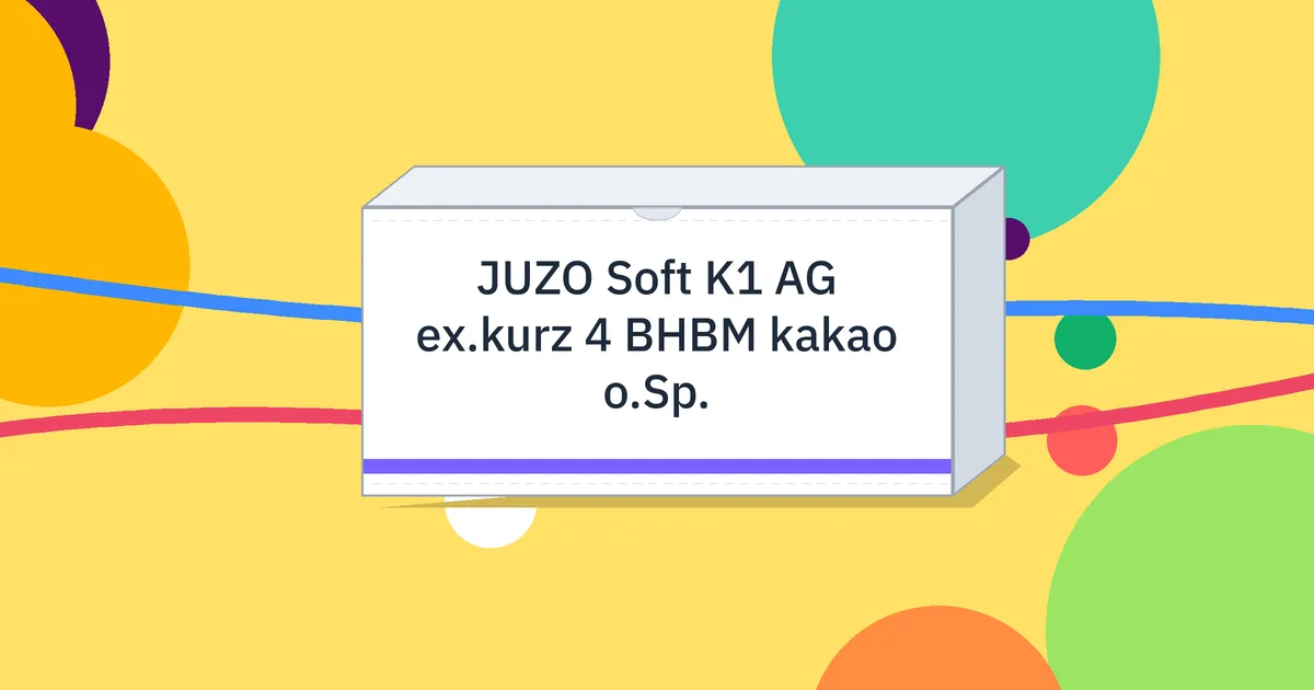 Symbolbild: Packung mit der Aufschrift JUZO Soft K1 AG ex.kurz 4 BHBM kakao o.Sp. (PZN 14858614) – Verfügbarkeit und Bezug in Apotheken in Frankfurt am Main