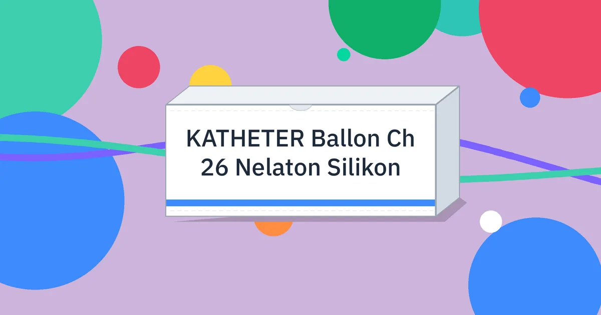 Symbolbild: Packung mit der Aufschrift KATHETER Ballon Ch 26 Nelaton Silikon (PZN 02441412) – Verfügbarkeit und Bezug in Apotheken in Frankfurt am Main