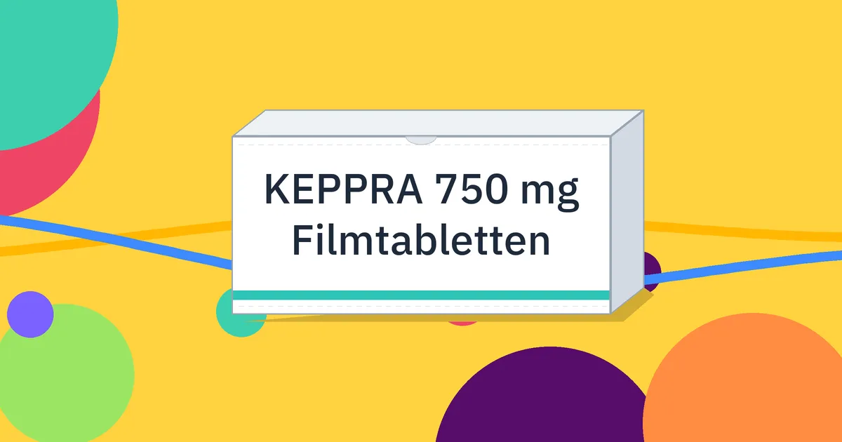 Symbolbild: Packung mit der Aufschrift KEPPRA 750 mg Filmtabletten (PZN 01218103) – Verfügbarkeit und Bezug in Apotheken in Frankfurt am Main