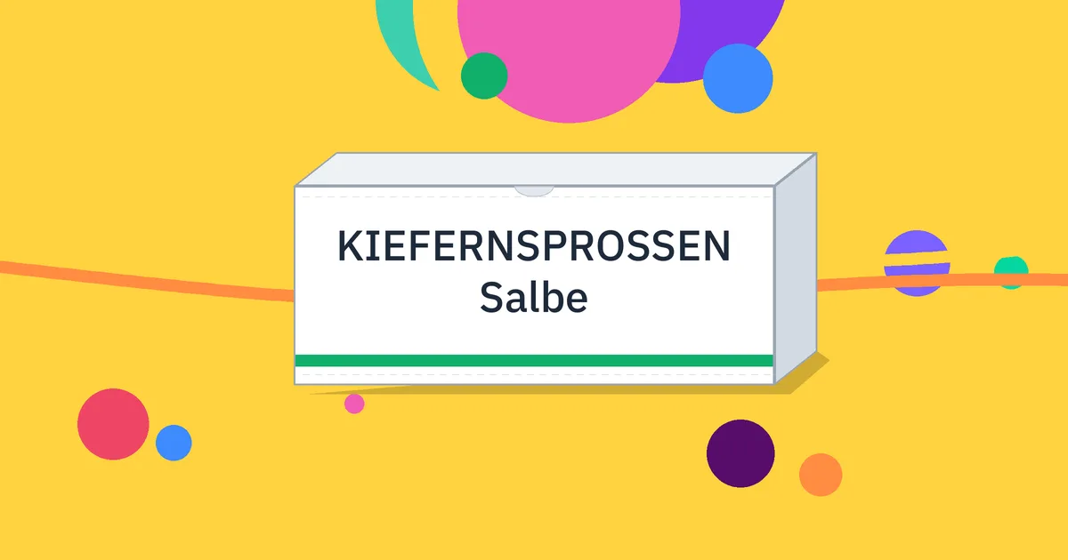 Symbolbild: Packung mit der Aufschrift KIEFERNSPROSSEN Salbe (PZN 19141648) – Verfügbarkeit und Bezug in Apotheken in Frankfurt am Main