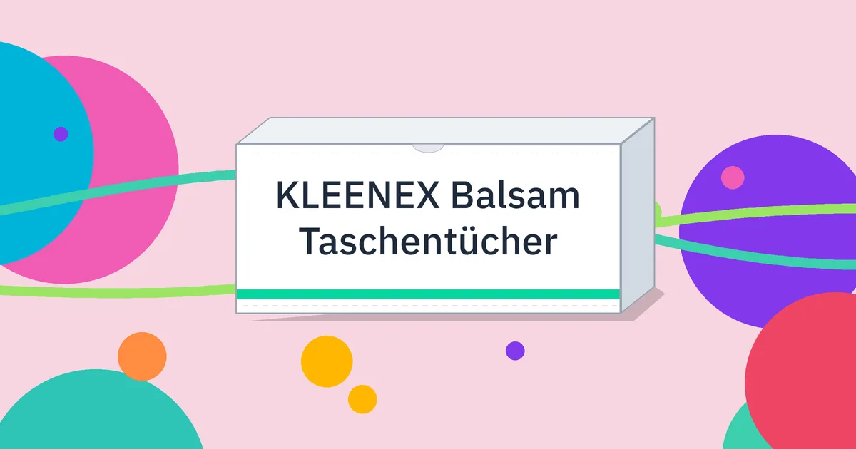 Symbolbild: Packung mit der Aufschrift KLEENEX Balsam Taschentücher (PZN 07691591) – Verfügbarkeit und Bezug in Apotheken in Frankfurt am Main