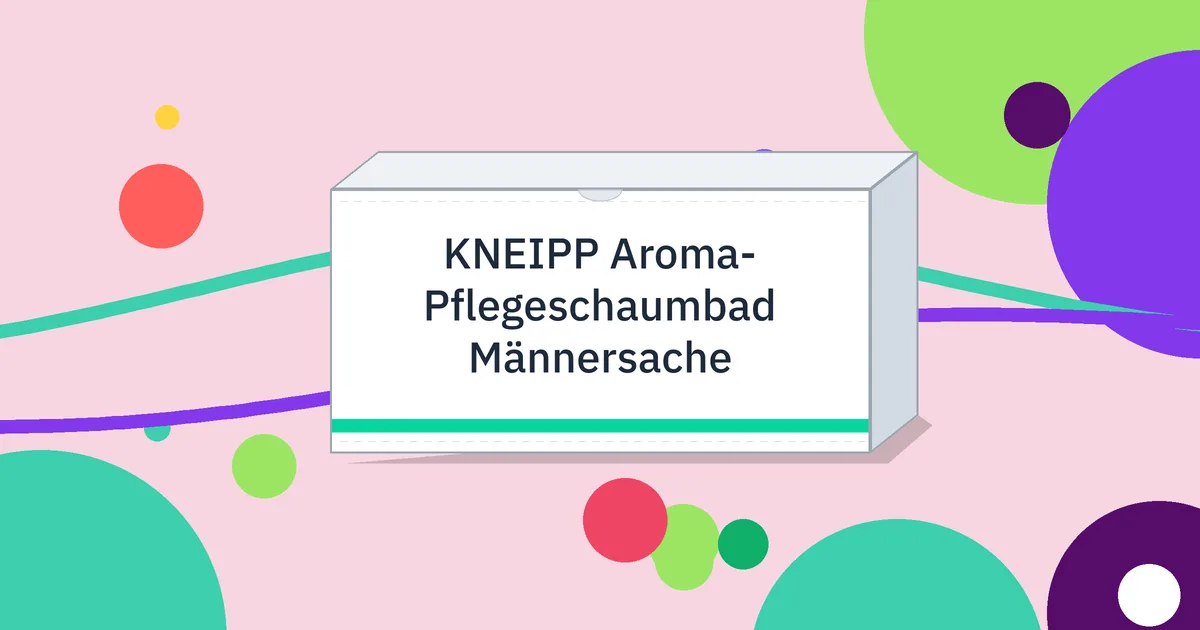 Symbolbild: Packung mit der Aufschrift KNEIPP Aroma-Pflegeschaumbad Männersache (PZN 10546160) – Verfügbarkeit und Bezug in Apotheken in Frankfurt am Main