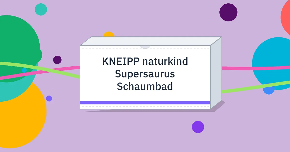 Symbolbild: Packung mit der Aufschrift KNEIPP naturkind Supersaurus Schaumbad (PZN 19272273) – Verfügbarkeit und Bezug in Apotheken in Frankfurt am Main
