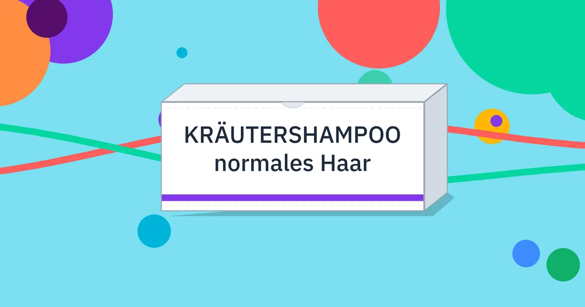 Symbolbild: Packung mit der Aufschrift KRÄUTERSHAMPOO normales Haar (PZN 16201982) – Verfügbarkeit und Bezug in Apotheken in Frankfurt am Main