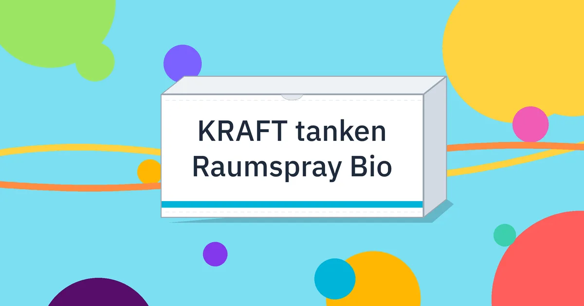 Symbolbild: Packung mit der Aufschrift KRAFT tanken Raumspray Bio (PZN 15394832) – Verfügbarkeit und Bezug in Apotheken in Frankfurt am Main