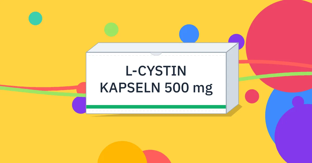 Symbolbild: Packung mit der Aufschrift L-CYSTIN KAPSELN 500 mg (PZN 09115704) – Verfügbarkeit und Bezug in Apotheken in Frankfurt am Main