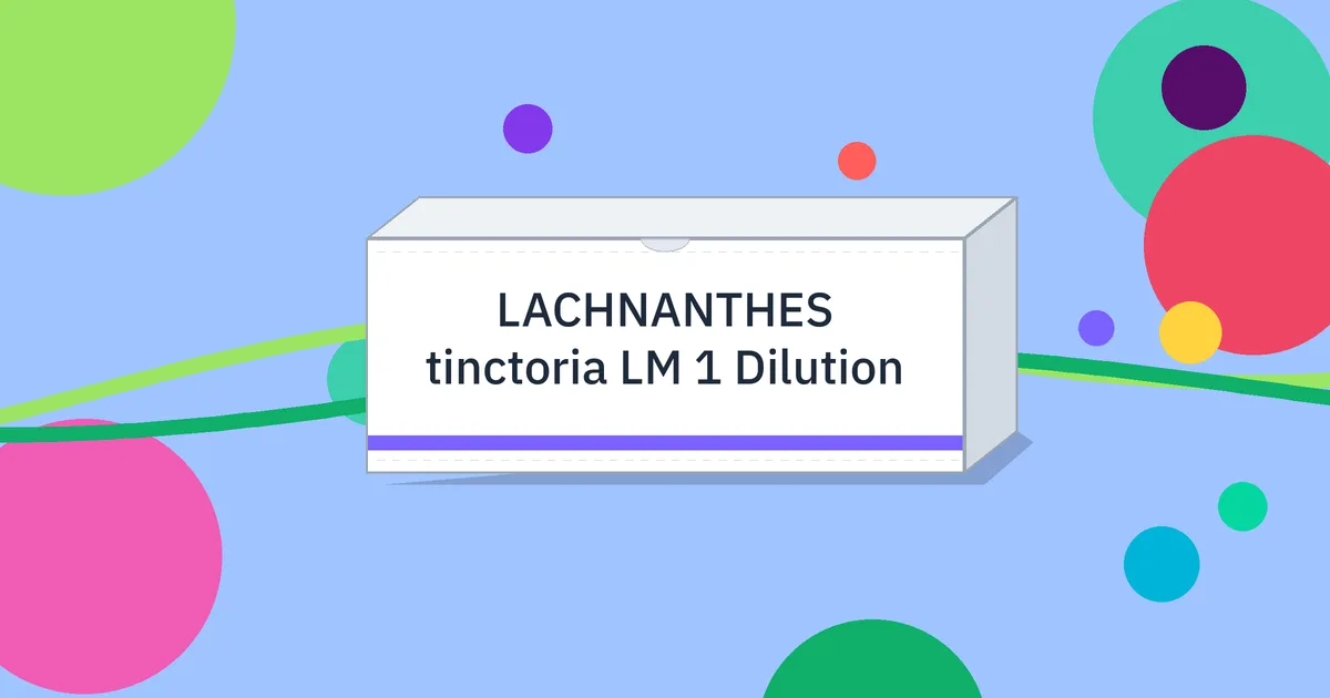 Symbolbild: Packung mit der Aufschrift LACHNANTHES tinctoria LM 1 Dilution (PZN 13520209) – Verfügbarkeit und Bezug in Apotheken in Frankfurt am Main