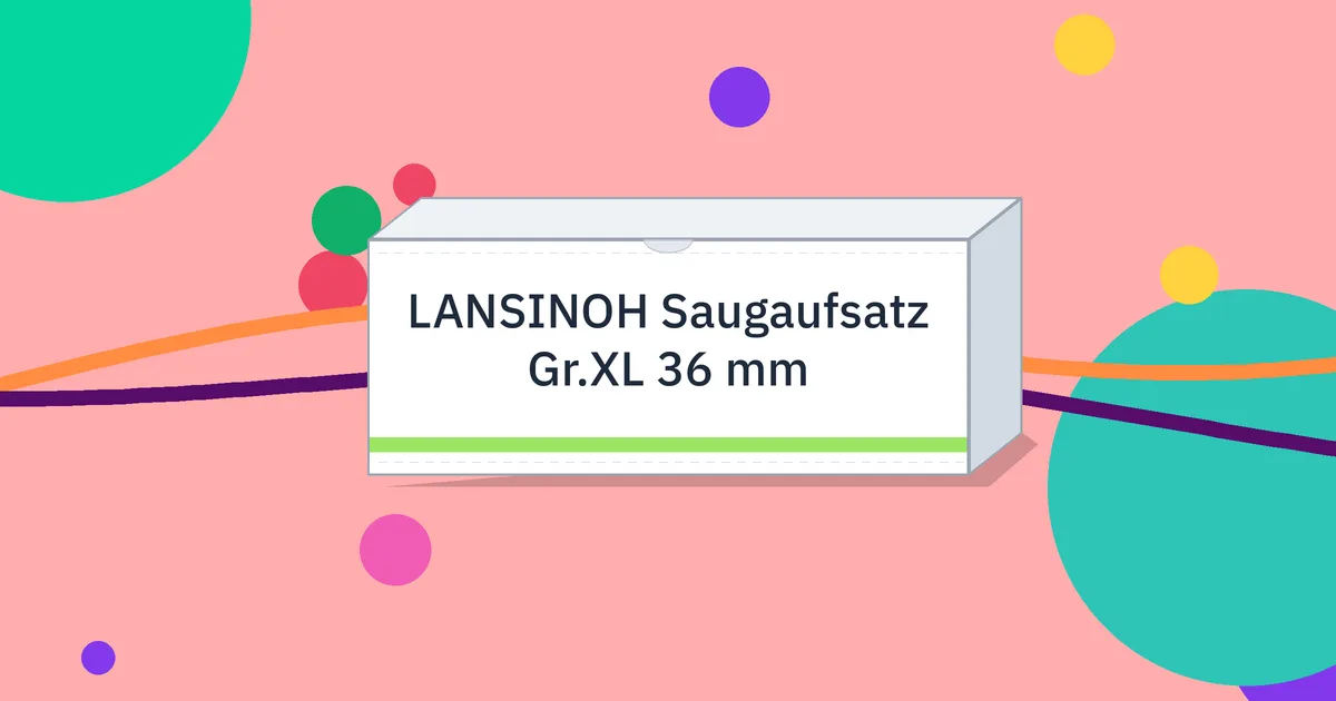Symbolbild: Packung mit der Aufschrift LANSINOH Saugaufsatz Gr.XL 36 mm (PZN 19441416) – Verfügbarkeit und Bezug in Apotheken in Frankfurt am Main