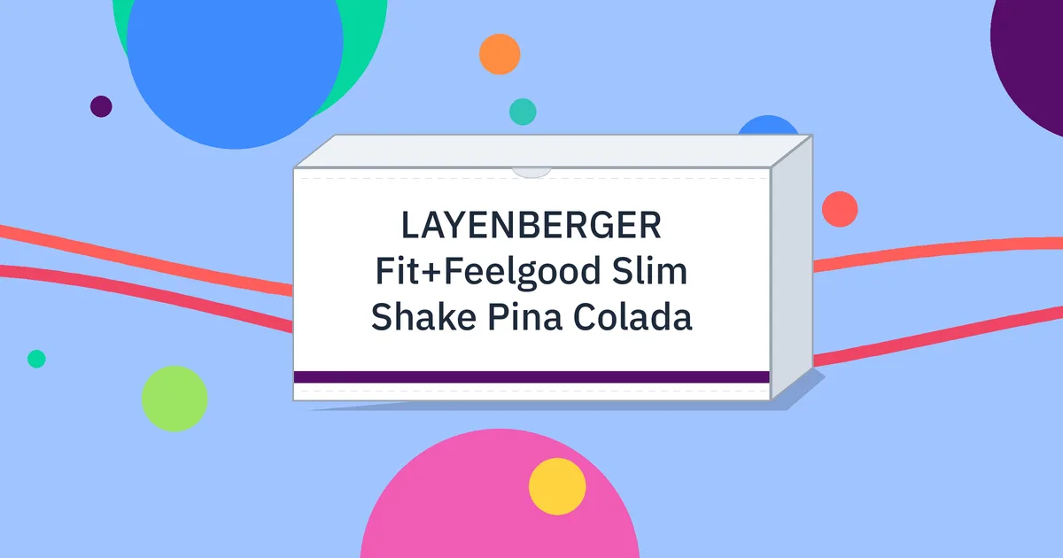 Symbolbild: Packung mit der Aufschrift LAYENBERGER Fit+Feelgood Slim Shake Pina Colada (PZN 17150117) – Verfügbarkeit und Bezug in Apotheken in Frankfurt am Main
