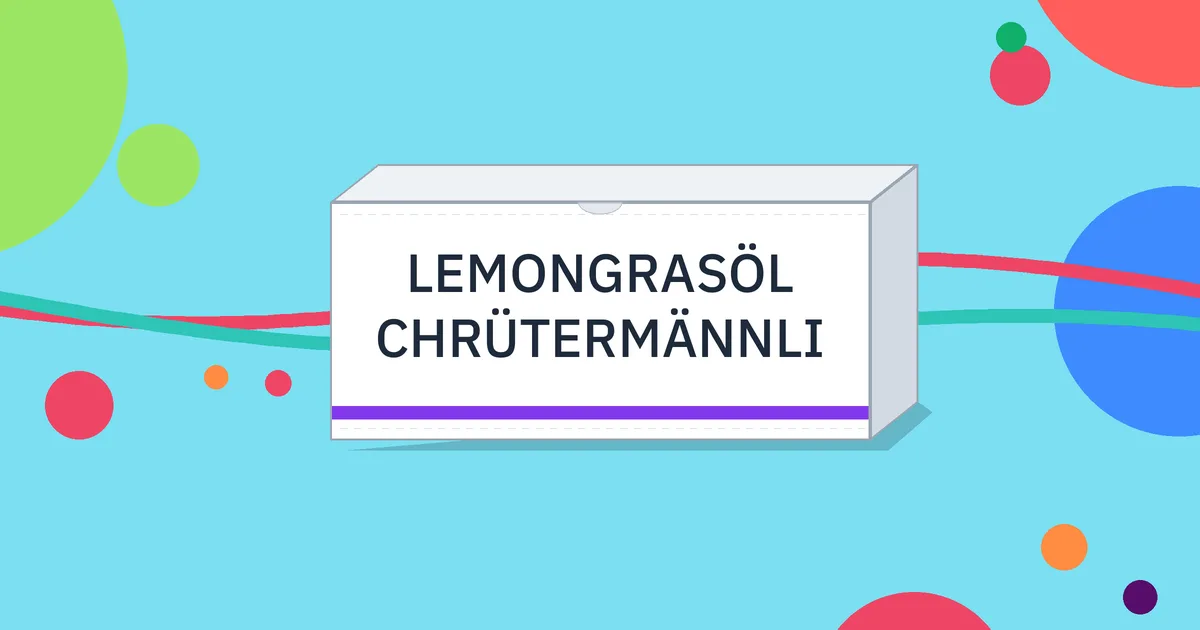 Symbolbild: Packung mit der Aufschrift LEMONGRASÖL CHRÜTERMÄNNLI (PZN 08423094) – Verfügbarkeit und Bezug in Apotheken in Frankfurt am Main