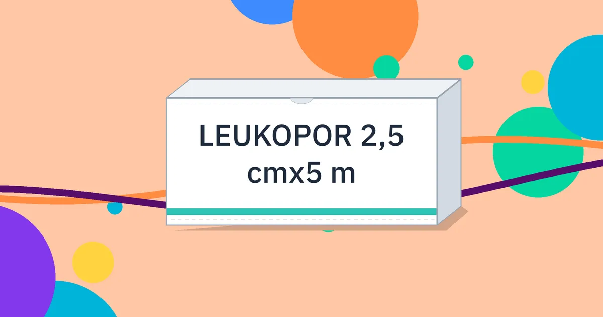 Symbolbild: Packung mit der Aufschrift LEUKOPOR 2,5 cmx5 m (PZN 19135518) – Verfügbarkeit und Bezug in Apotheken in Frankfurt am Main