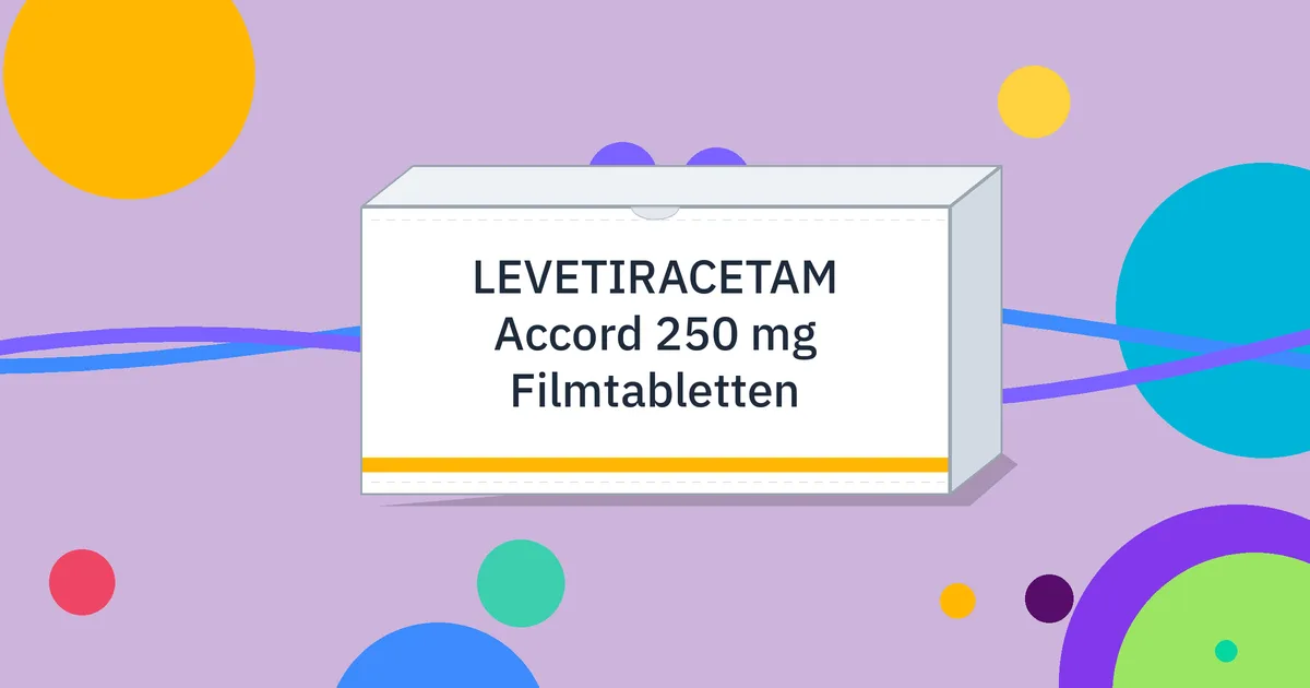 Symbolbild: Packung mit der Aufschrift LEVETIRACETAM Accord 250 mg Filmtabletten (PZN 11178770) – Verfügbarkeit und Bezug in Apotheken in Frankfurt am Main