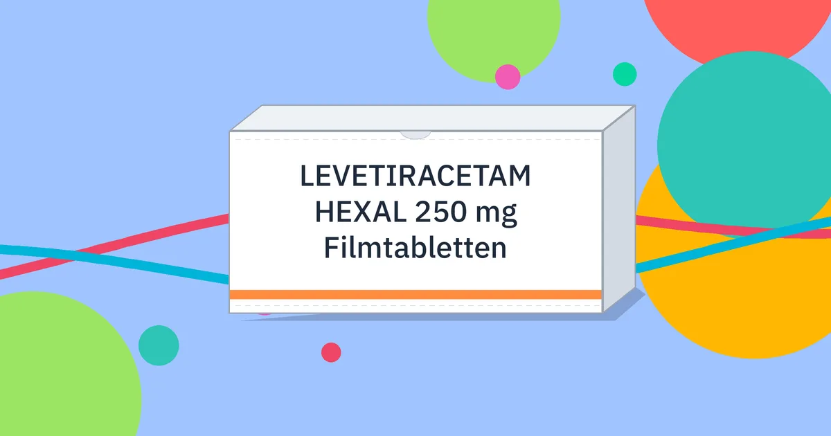 Symbolbild: Packung mit der Aufschrift LEVETIRACETAM HEXAL 250 mg Filmtabletten (PZN 09123164) – Verfügbarkeit und Bezug in Apotheken in Frankfurt am Main