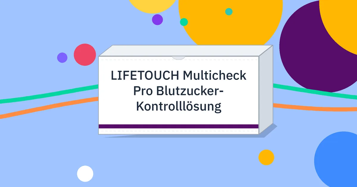 Symbolbild: Packung mit der Aufschrift LIFETOUCH Multicheck Pro Blutzucker-Kontrolllösung (PZN 11362249) – Verfügbarkeit und Bezug in Apotheken in Frankfurt am Main