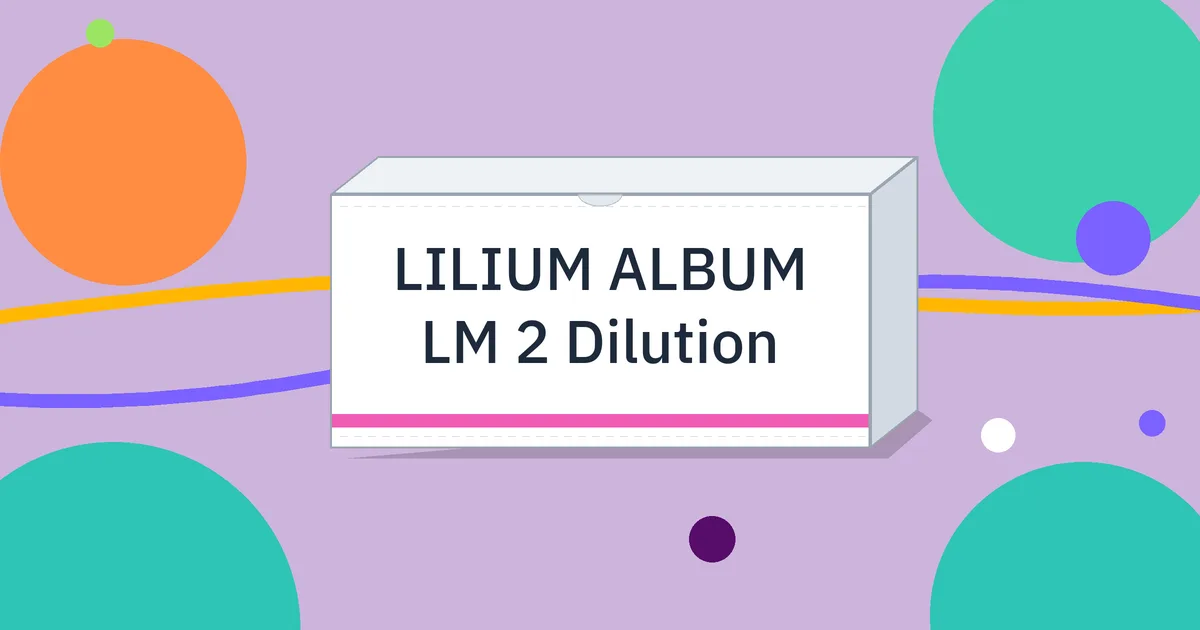 Symbolbild: Packung mit der Aufschrift LILIUM ALBUM LM 2 Dilution (PZN 12930520) – Verfügbarkeit und Bezug in Apotheken in Frankfurt am Main