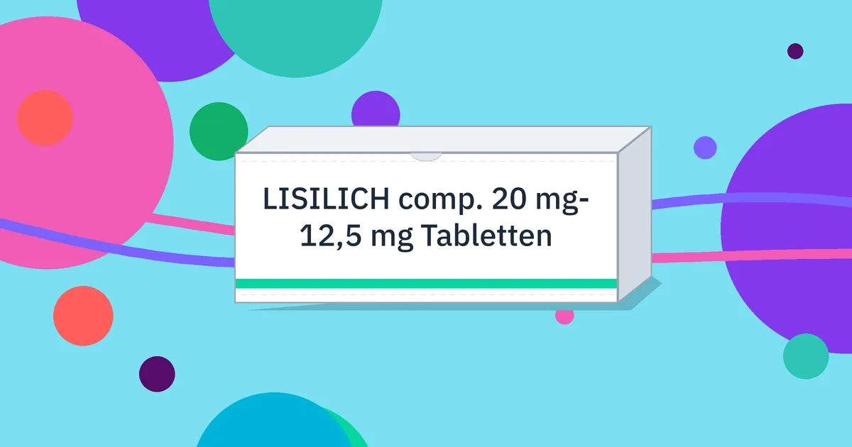 Symbolbild: Packung mit der Aufschrift LISILICH comp. 20 mg-12,5 mg Tabletten (PZN 00783663) – Verfügbarkeit und Bezug in Apotheken in Frankfurt am Main