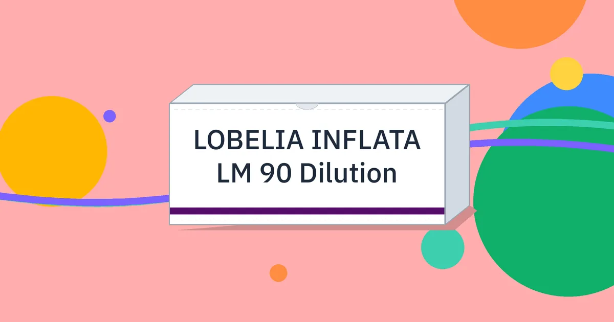 Symbolbild: Packung mit der Aufschrift LOBELIA INFLATA LM 90 Dilution (PZN 13534128) – Verfügbarkeit und Bezug in Apotheken in Frankfurt am Main