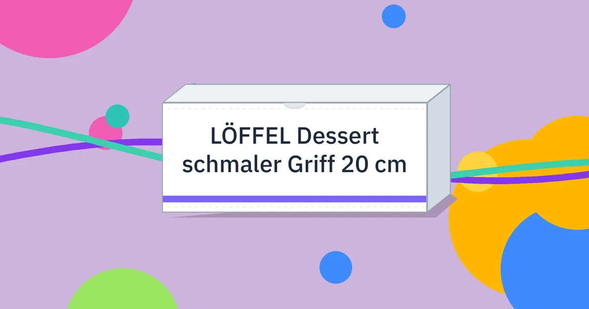 Symbolbild: Packung mit der Aufschrift LÖFFEL Dessert schmaler Griff 20 cm (PZN 07739116) – Verfügbarkeit und Bezug in Apotheken in Frankfurt am Main