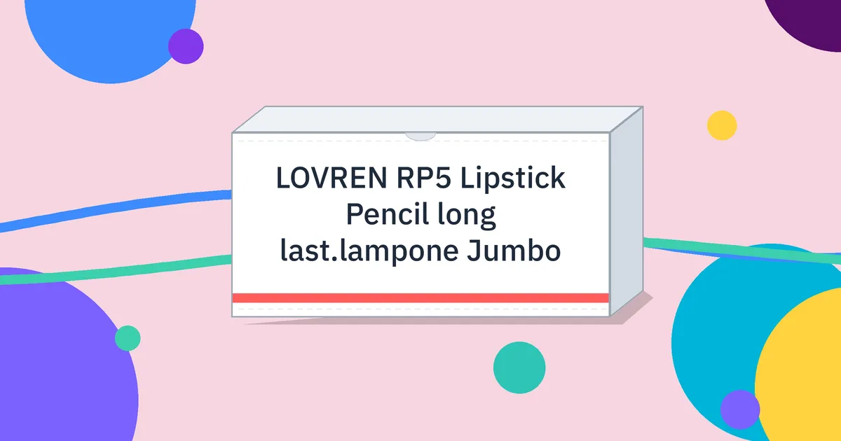 Symbolbild: Packung mit der Aufschrift LOVREN RP5 Lipstick Pencil long last.lampone Jumbo (PZN 20031356) – Verfügbarkeit und Bezug in Apotheken in Frankfurt am Main