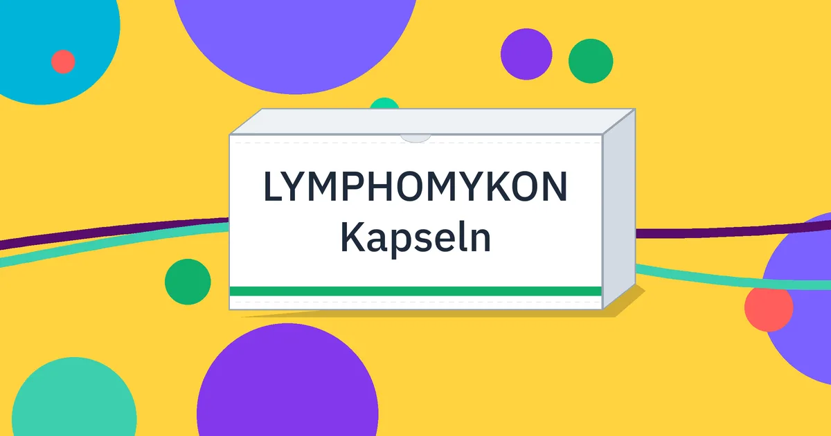 Symbolbild: Packung mit der Aufschrift LYMPHOMYKON Kapseln (PZN 13333418) – Verfügbarkeit und Bezug in Apotheken in Frankfurt am Main