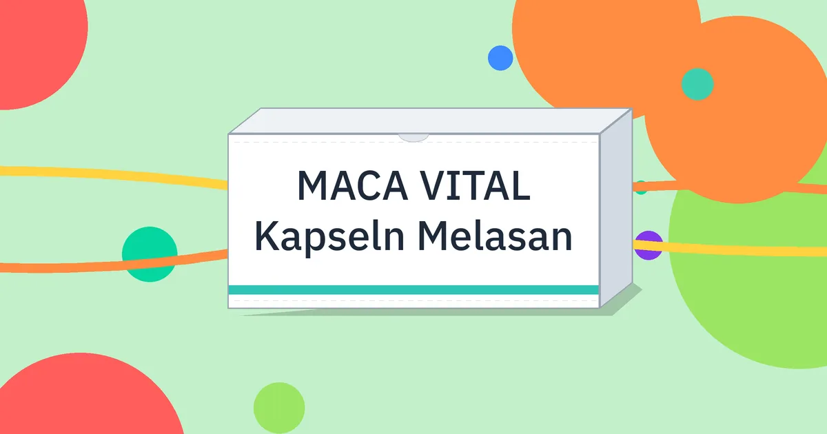 Symbolbild: Packung mit der Aufschrift MACA VITAL Kapseln Melasan (PZN 00383053) – Verfügbarkeit und Bezug in Apotheken in Frankfurt am Main