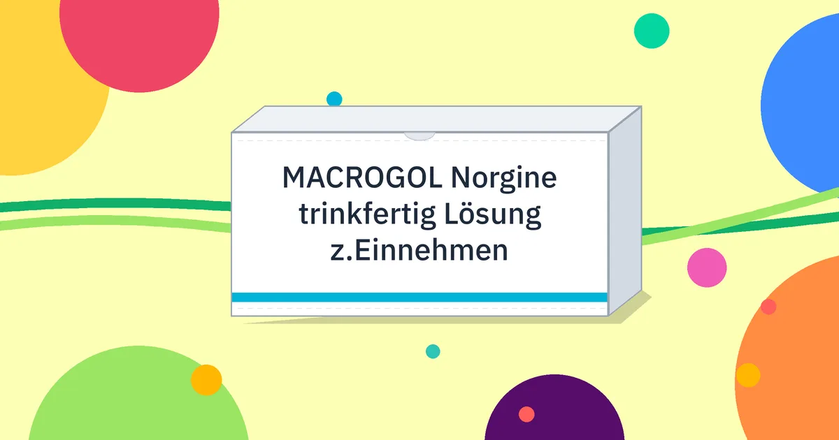 Symbolbild: Packung mit der Aufschrift MACROGOL Norgine trinkfertig Lösung z.Einnehmen (PZN 15437027) – Verfügbarkeit und Bezug in Apotheken in Frankfurt am Main