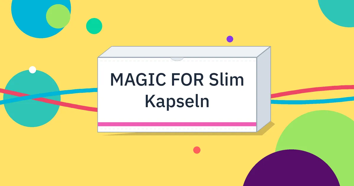 Symbolbild: Packung mit der Aufschrift MAGIC FOR Slim Kapseln (PZN 04368493) – Verfügbarkeit und Bezug in Apotheken in Frankfurt am Main