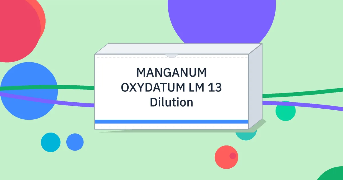 Symbolbild: Packung mit der Aufschrift MANGANUM OXYDATUM LM 13 Dilution (PZN 12944634) – Verfügbarkeit und Bezug in Apotheken in Frankfurt am Main