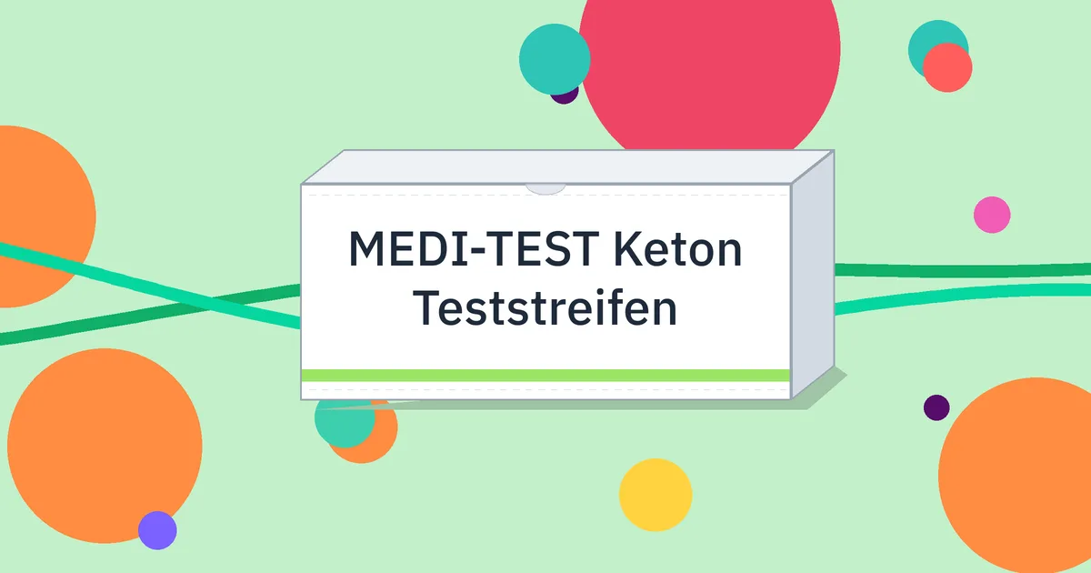 Symbolbild: Packung mit der Aufschrift MEDI-TEST Keton Teststreifen (PZN 00516376) – Verfügbarkeit und Bezug in Apotheken in Frankfurt am Main
